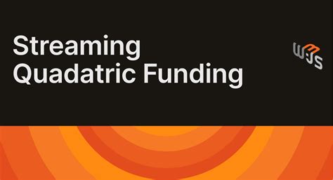 Web3js Participates In The First Streaming Quadratic Funding Round