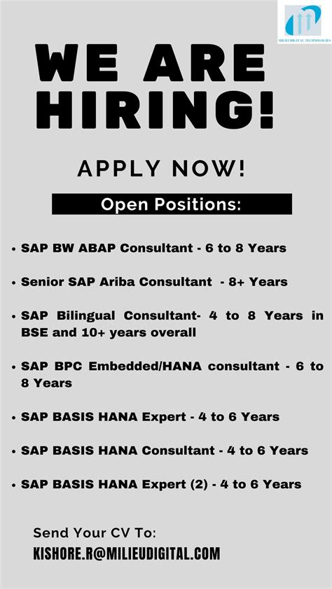 Kishore R On Linkedin Hiring Sapconsultant Sapabap Sapbw Saphana