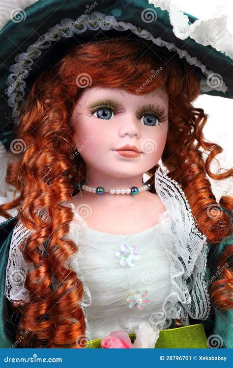 Redhead Doll Portrait Stock Image Image Of People Figure