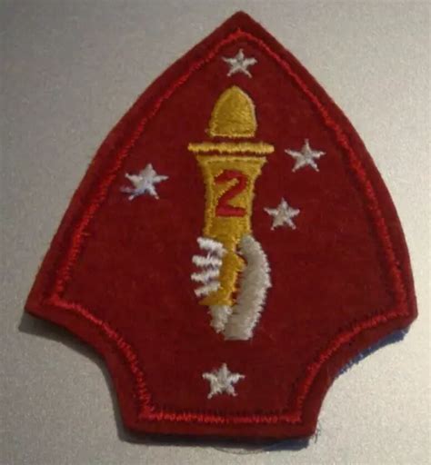 Vintage Ww2 United States Usmc 2nd Marine Division Insignia Patch £7 50 Picclick Uk