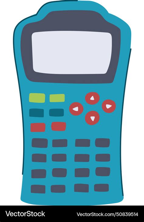Data Graphing Calculator Cartoon Royalty Free Vector Image