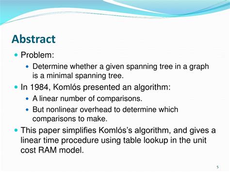 Ppt A Simpler Minimum Spanning Tree Verification Algorithm Powerpoint Presentation Id9366952