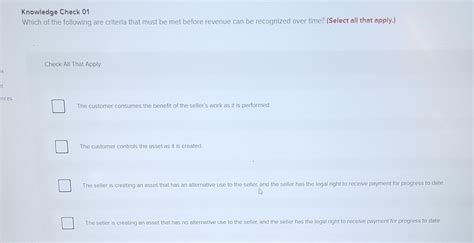 Solved Knowledge Check 01 Which Of The Following Are