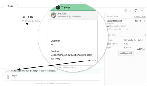 Setup Dynamic Messages Zoho Salesiq