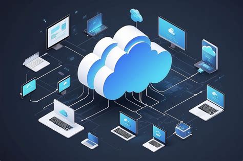 Isometric Cloud Computing Flat Design Concept For Network Configurationisometric Cloud Computing