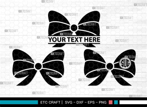 Bow Monogram Bow Silhouette Bow Svg Graphic By Pixel Elites