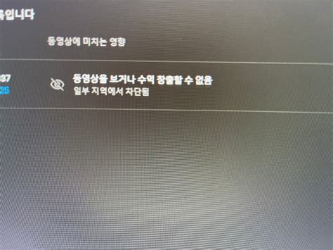 유튜브 동영상을 보거나 수익 창출 할수 없음 일부지역에서 차단됨 지식in