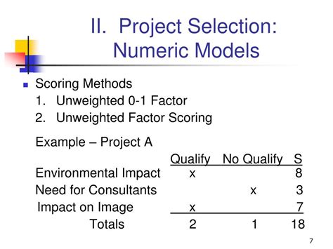 Ppt Project Selection Powerpoint Presentation Free Download Id6010288
