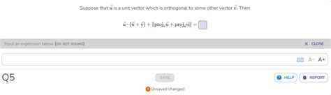 Solved Suppose That U Is A Unit Vector Which Is Orthogonal Chegg