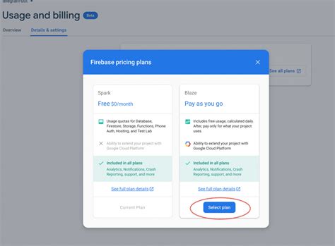 How To Set Blaze Plan On Firebase Platform