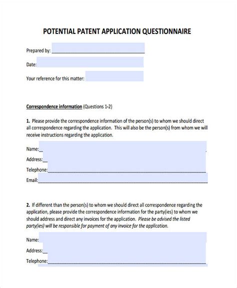 Patent Application Examples To Download