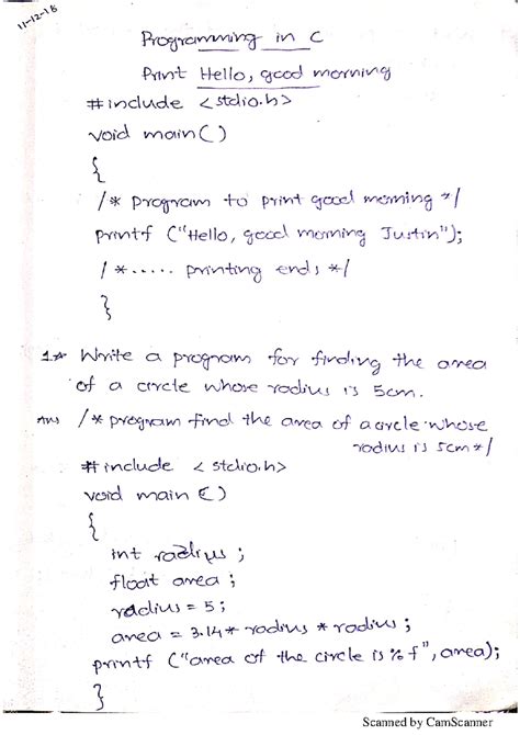 Fundamentals Of C Programming Lecture Notes Programming In C Studocu