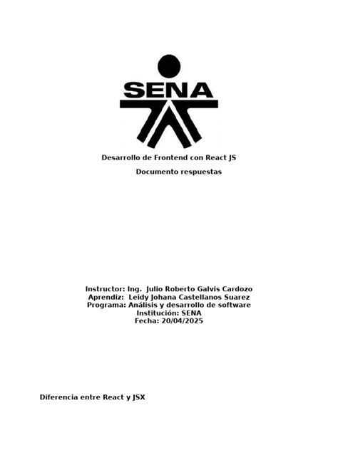 Desarrollo De React Con Js Pdf Script Java Modelo De Objeto De