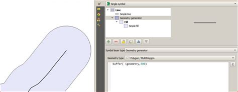 How To Automaticaly Create A Buffer For A Line In Qgis Geographic