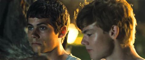 Thomas And Newt Almost Kiss The Maze Runner Youtube