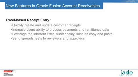 New Features In Oracle Fusion Financial Accounts Receivables And Account Payables Pptx