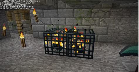 Side By Side Caver Spider Spawner In A Stronghold With Another Spawner