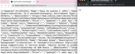 Audio Catalog Requests Using HttpService Return Empty Website Bugs