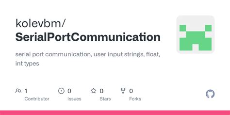 Github Kolevbmserialportcommunication Serial Port Communication User Input Strings Float