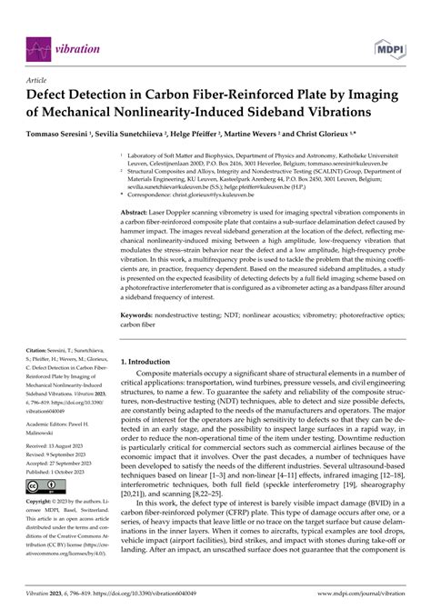 Pdf Defect Detection In Carbon Fiber Reinforced Plate By Imaging Of