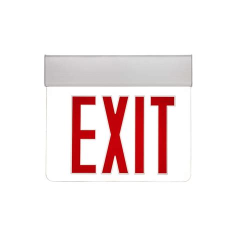 Sunlite Hardwired Volt To Volt Integrated LED Clear Exit Sign With Back Up Battery