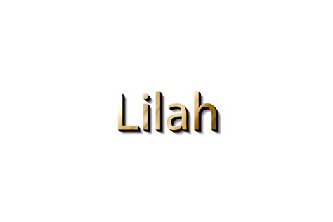 Lilah Name 3d 15733115 Png