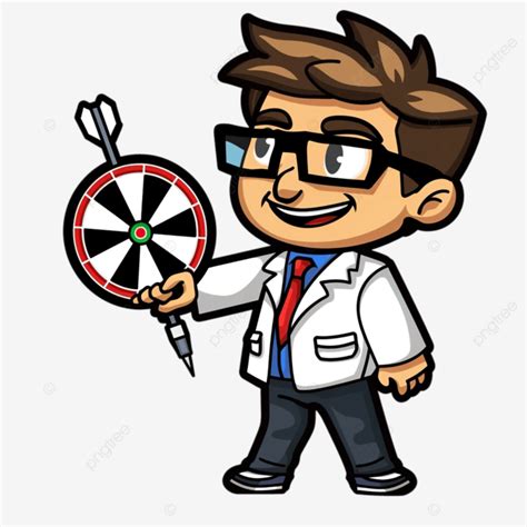 과학자로서 다트 보드의 마스코트 캐릭터 화학 교수 과학 Png 일러스트 및 이미지 에 대한 무료 다운로드 Pngtree