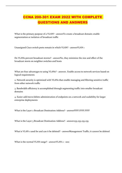 Ccna 200 301 Exam 2022 With Complete Questions And Answers Ccna 200 301 Stuvia Us