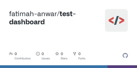 GitHub Fatimah Anwar Test Dashboard