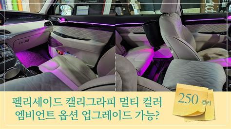 펠리세이드 캘리그라피 엠비언트 무드등 멀티 컬러 시공으로 국내 유일한 디자인 완성 네이버 Tv