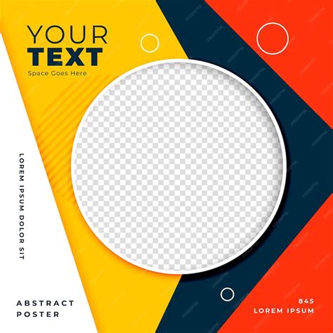 대담한 색상의 창의적인 소셜 미디어 게시물 디자인 무료 벡터