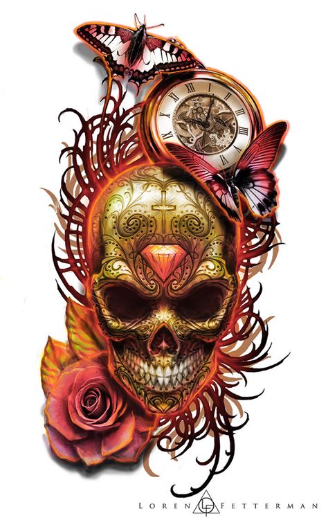 Sugar Skull Tattoo By Loren On Deviantart