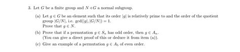 solved let g be a finite group and n g a normal