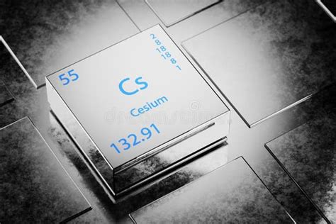 3d Illustration Of Cesium As An Element Of The Periodic Table Cesium Element Cesium A Metallic