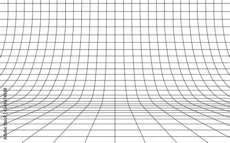 Grid Curved Background Empty In Perspective Vector Illustration Stock Vector Adobe Stock
