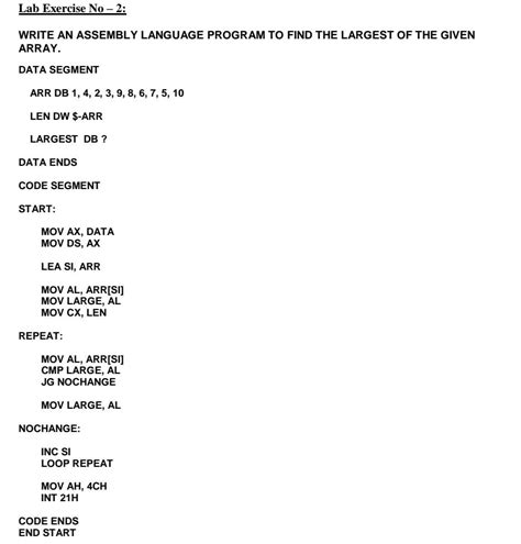 Solved Lab Exercise No 1 An Alp Program Adds An