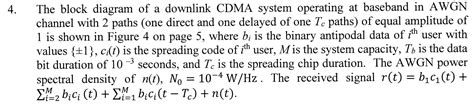 solved the block diagram of a downlink cdma system operating