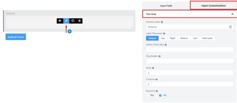 Text Area Input Field In Wp Fluent Form Wordpress Plugin