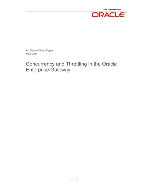 pdf concurrency and throttling in the oracle enterprise gateway