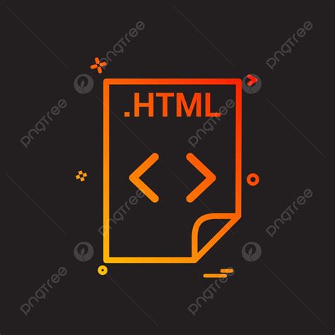 Html Application Download File Files Format Icon Vector Design Design