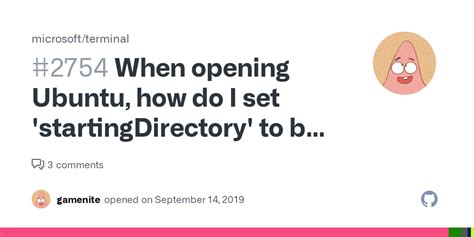 When Opening Ubuntu How Do I Set Startingdirectory To Be Home Path