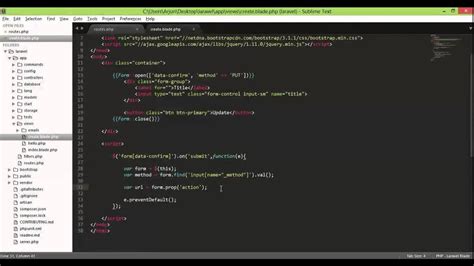 Laravel 4 Jquery Ajax Put Request Html5 Data Attribute Youtube