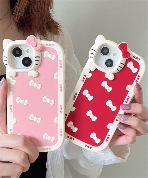 해외 고양이 키티 리본 케이스 키치 아이폰케이스 키티케이스 헬로키티케이스 아이폰키티 키티아이폰 아이폰헬로키티 헬로키티아이폰 리본케이스 실리콘케이스 핑크 레드 블랙 폰