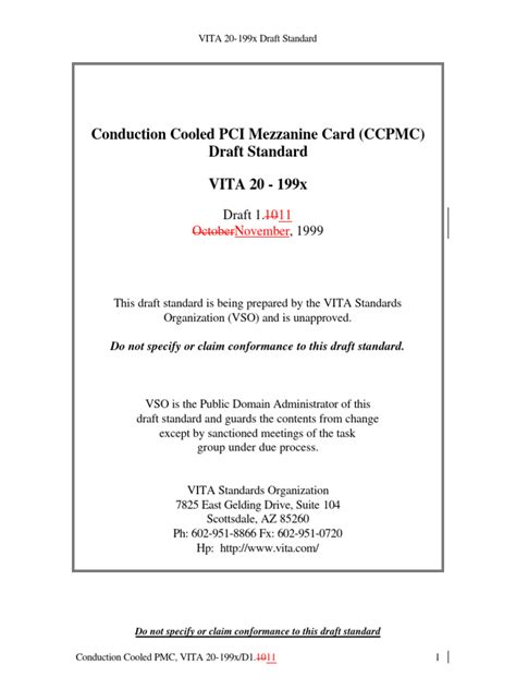 Conduction Cooled Pmc Standard Draft 111 Pdf Thermal Conduction