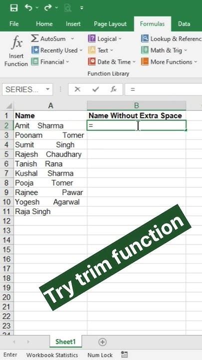 Viralvideo Exceltips Exceltricks Exceltutorial How To Remove Extra Space Youtube