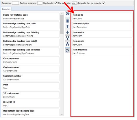 Builder Editing And Configuring File Columns For Nesting Promob Support