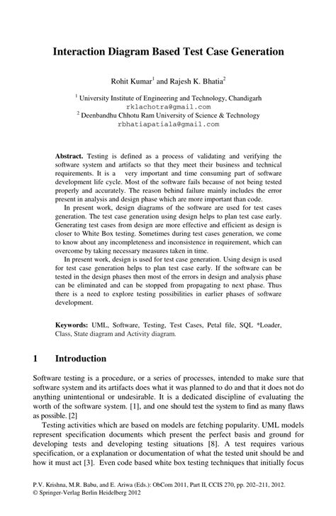 PDF Interaction Diagram Based Test Case Generation UML Based