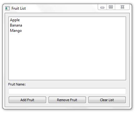 PyQt Program To Add Remove Clear Items From List EasyCodeBook