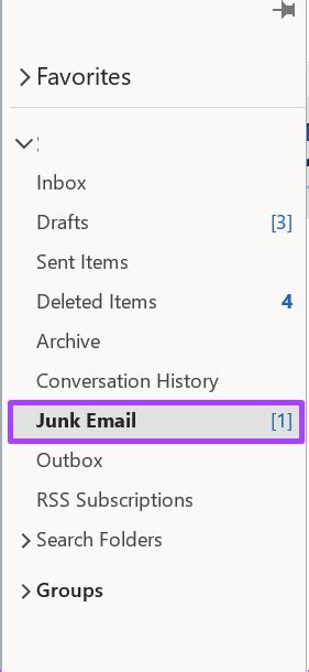How To Block And Unblock An Email Address In Microsoft Outlook For Desktop And Web Guiding Tech