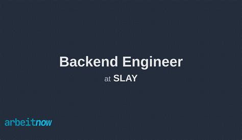 Backend Engineer Job At Slay In Berlin Berlin